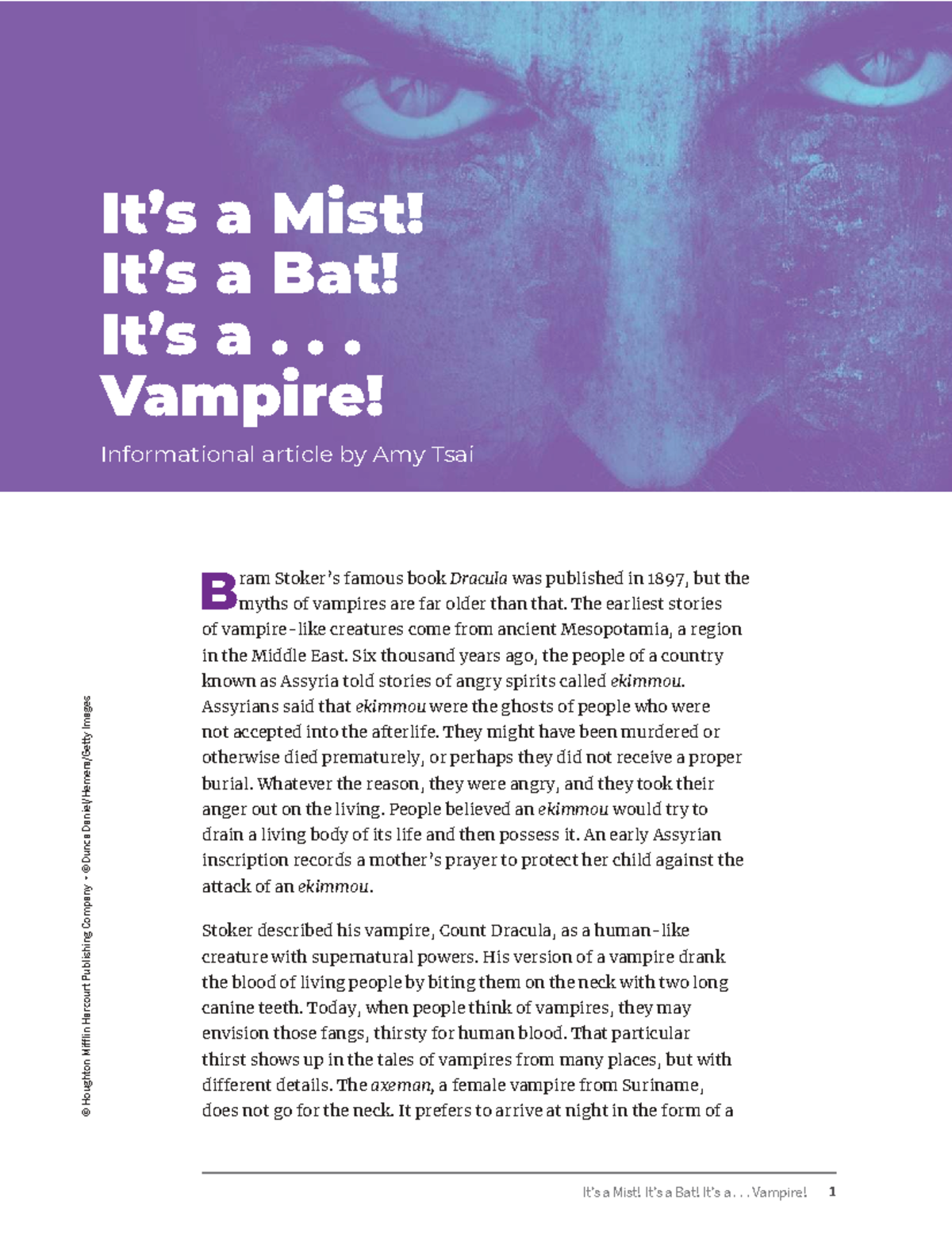 Vampire Myths: A Study of Legends and Lore (ENG 101) - Studocu