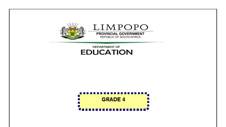 SS Grade 4 GEO Marking Guideline Term 4 2025 - Studocu