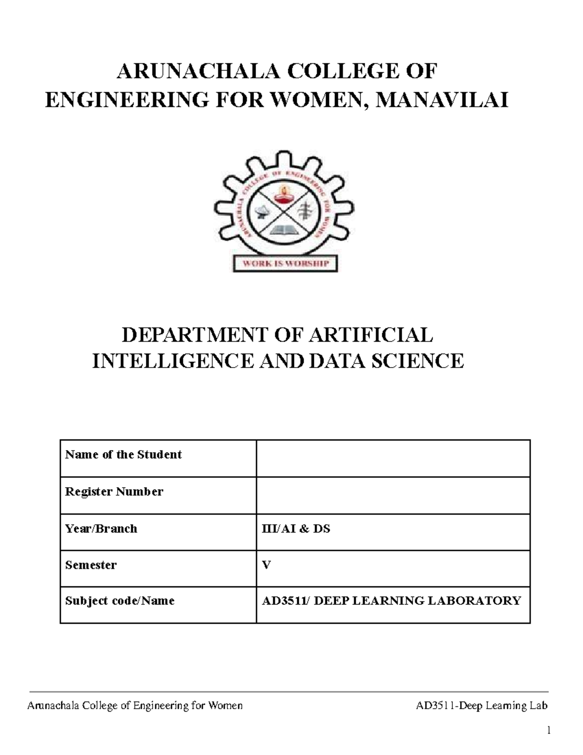 AD3511 Final Exam: Deep Learning Laboratory Comprehensive Guide - Studocu