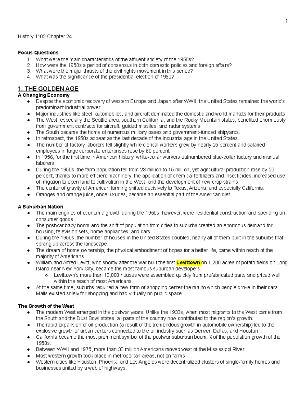 Chapter 24 - Reading - History 1102 Chapter 24 Focus Questions 1. What ...