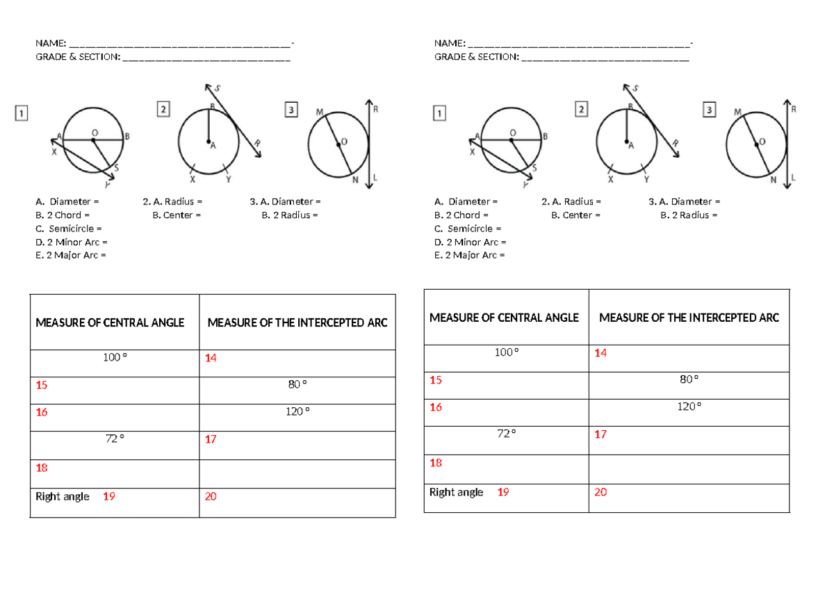 MATH 10 Quiz - Geometry Concepts and Measurements - Studocu
