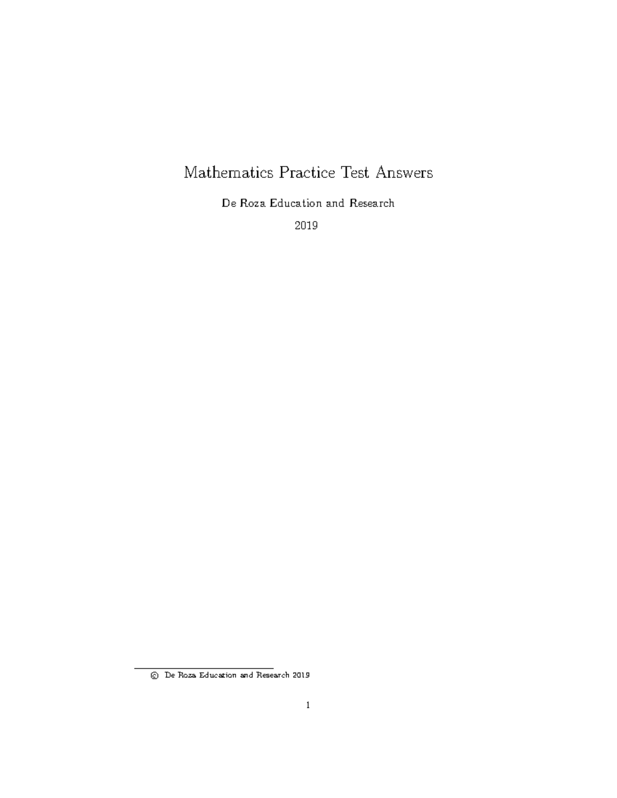 Selective School Mathematics Sample Test 1 Answers - Year 9 (VIC) - Studocu