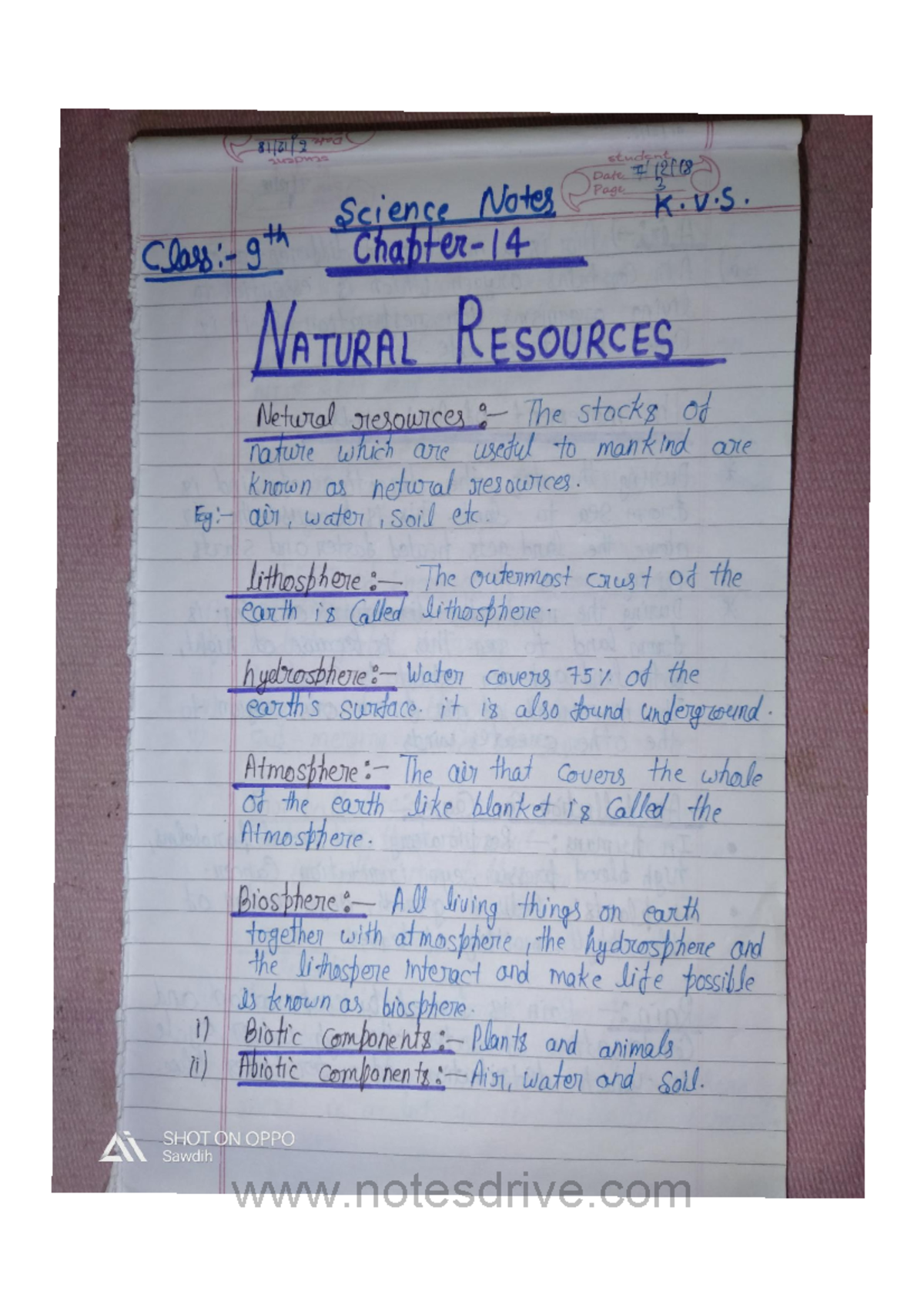 Chapter 14: Natural Resources - Science Notes for Class 9 - Studocu