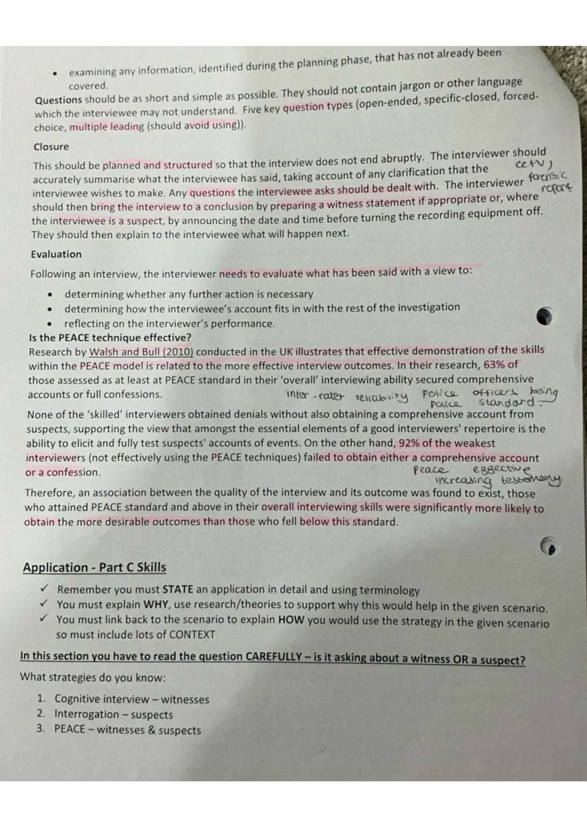 Criminal Psychology (CPS101): Effective Interview Techniques and the ...