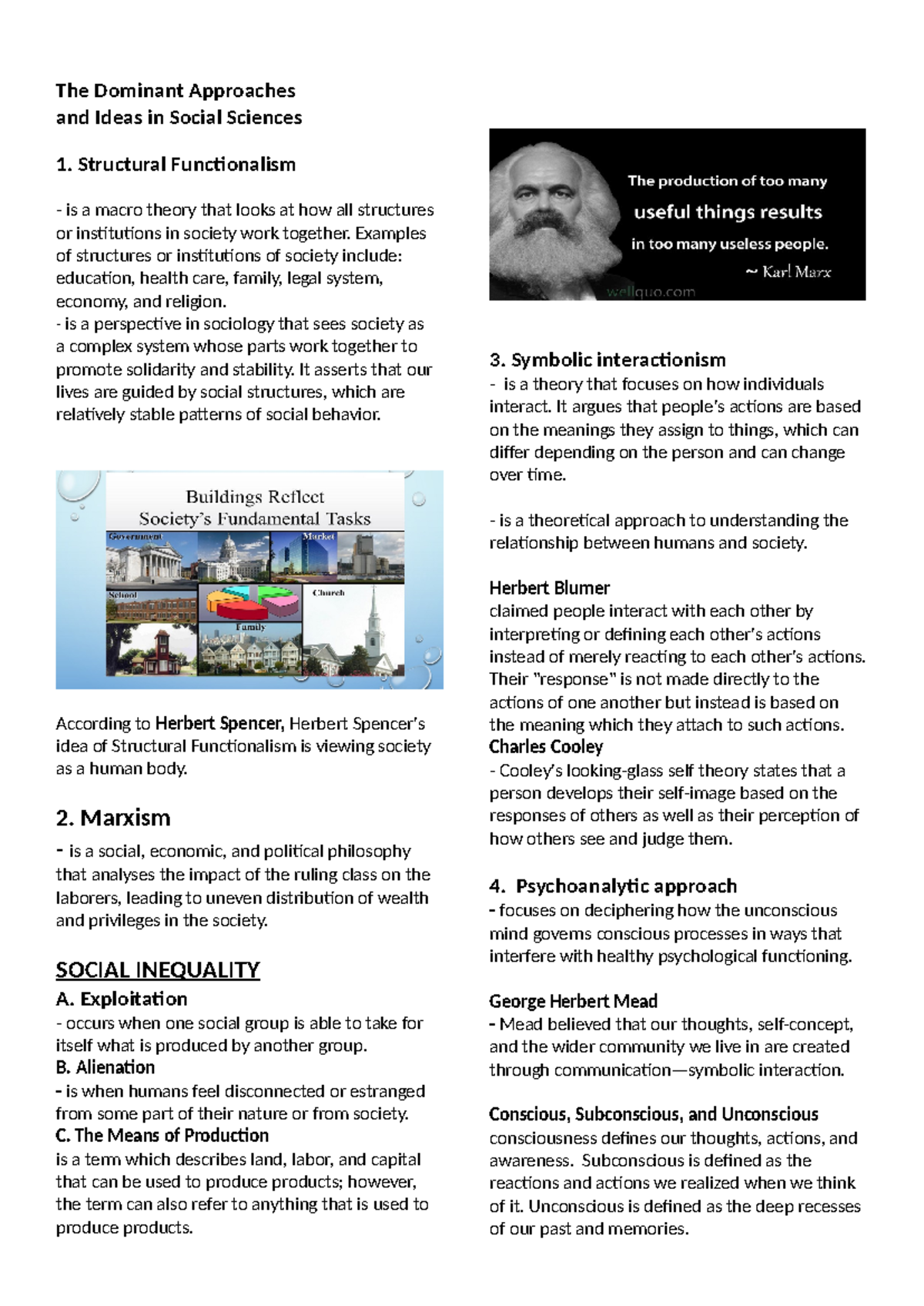 DISS Q1 Week 5 - Key Theories in Social Sciences Overview - Studocu