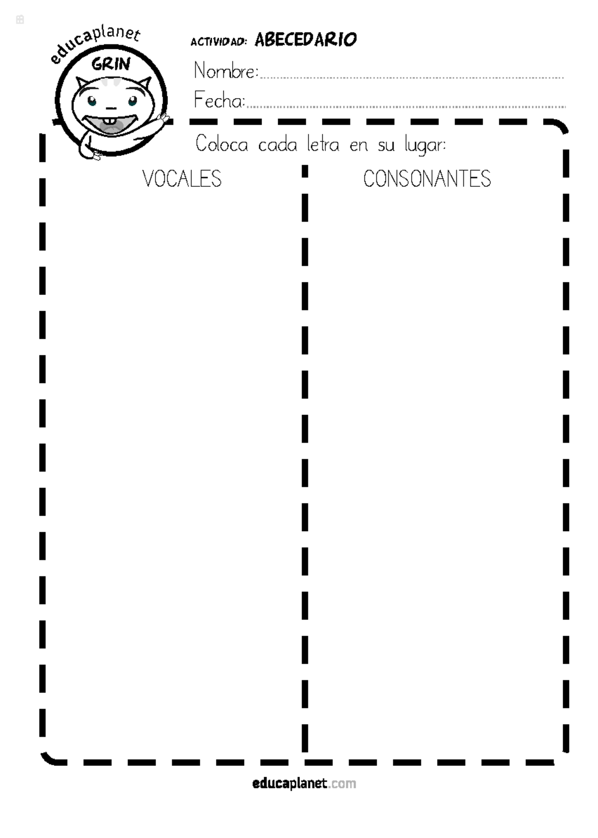 Abecedario: Clasificación de Vocales y Consonantes - Studocu