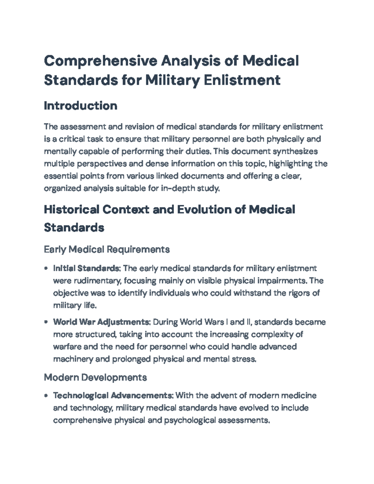 Medical Standards for Military Enlistment: An In-Depth Analysis ...