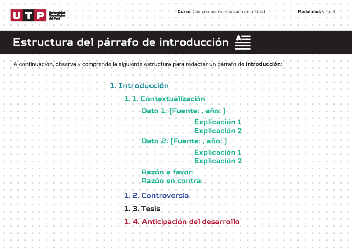 Curso: Comprensión y redacción de textos I - Estructura del Texto ...