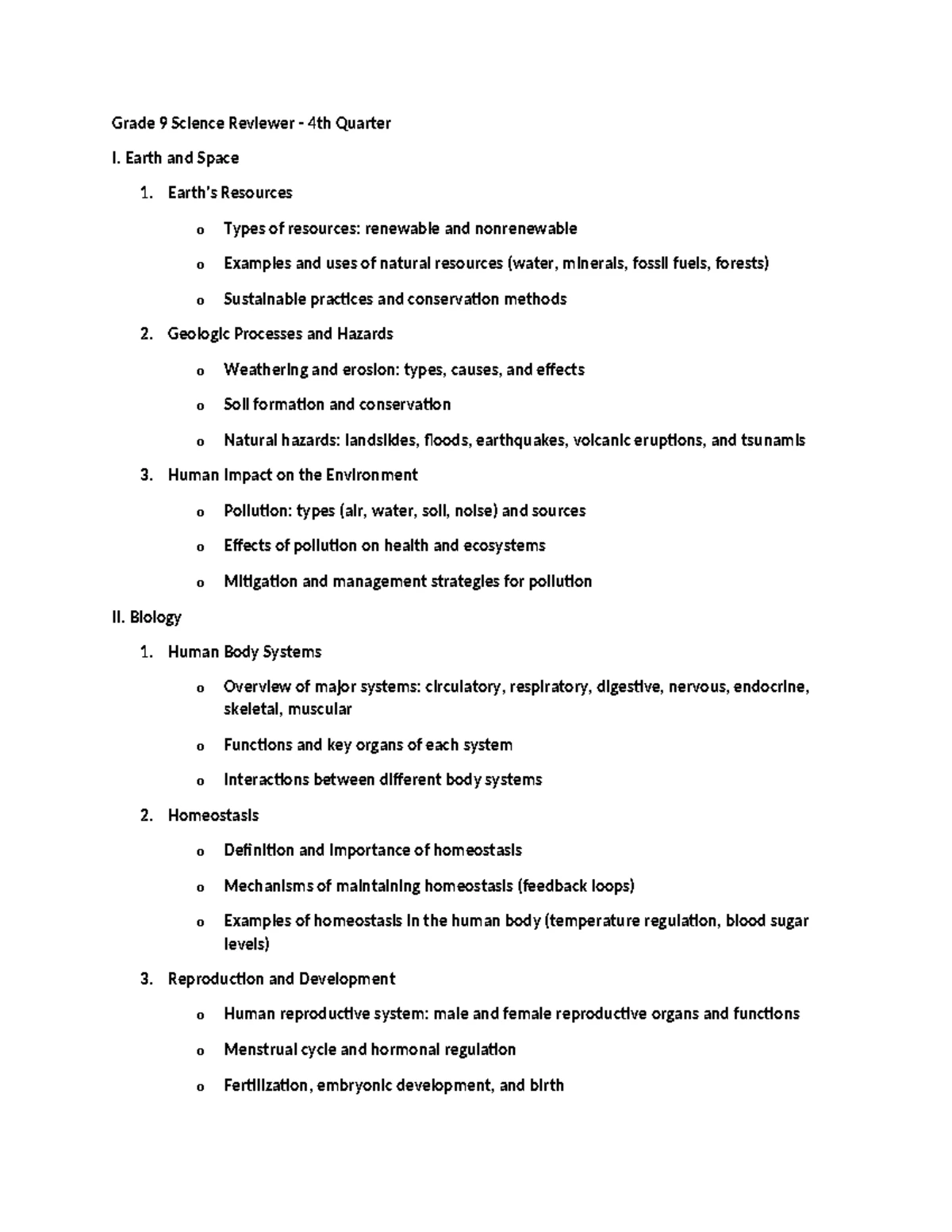Grade 9 Science Reviewer - 2nd Quarter Comprehensive Guide - Studocu