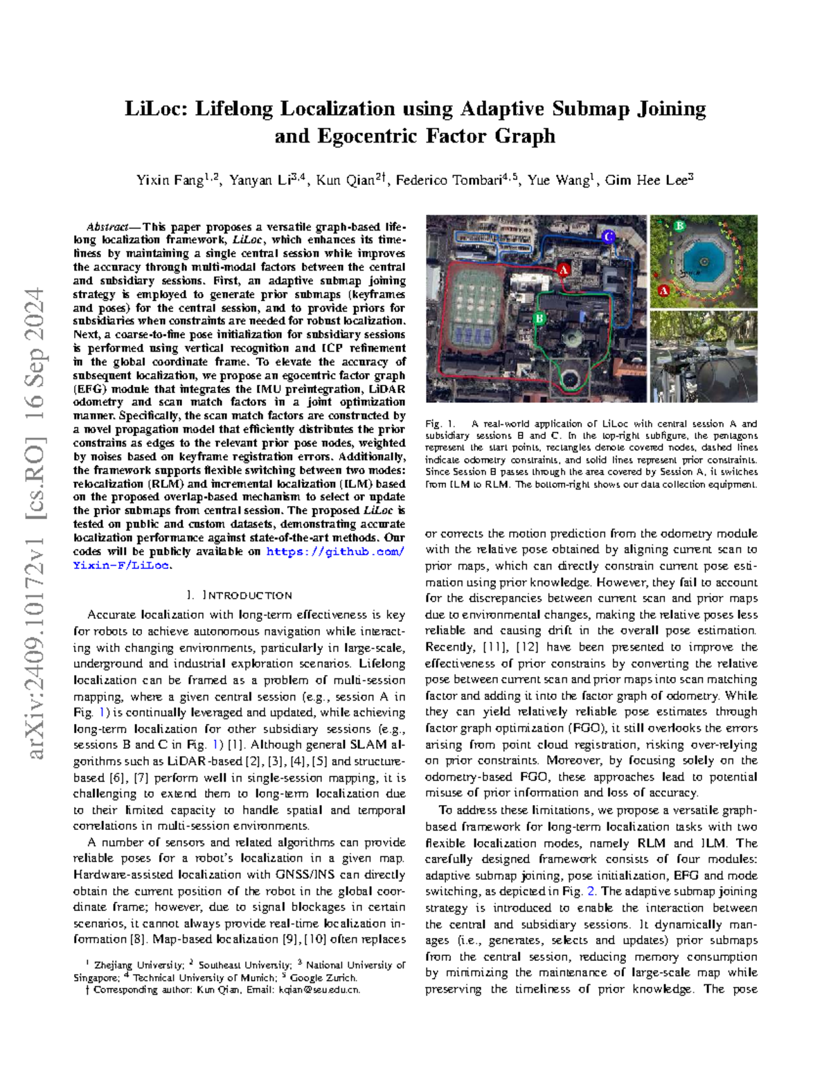 LiLoc: A Versatile Lifelong Localization Framework (2409) - Studocu