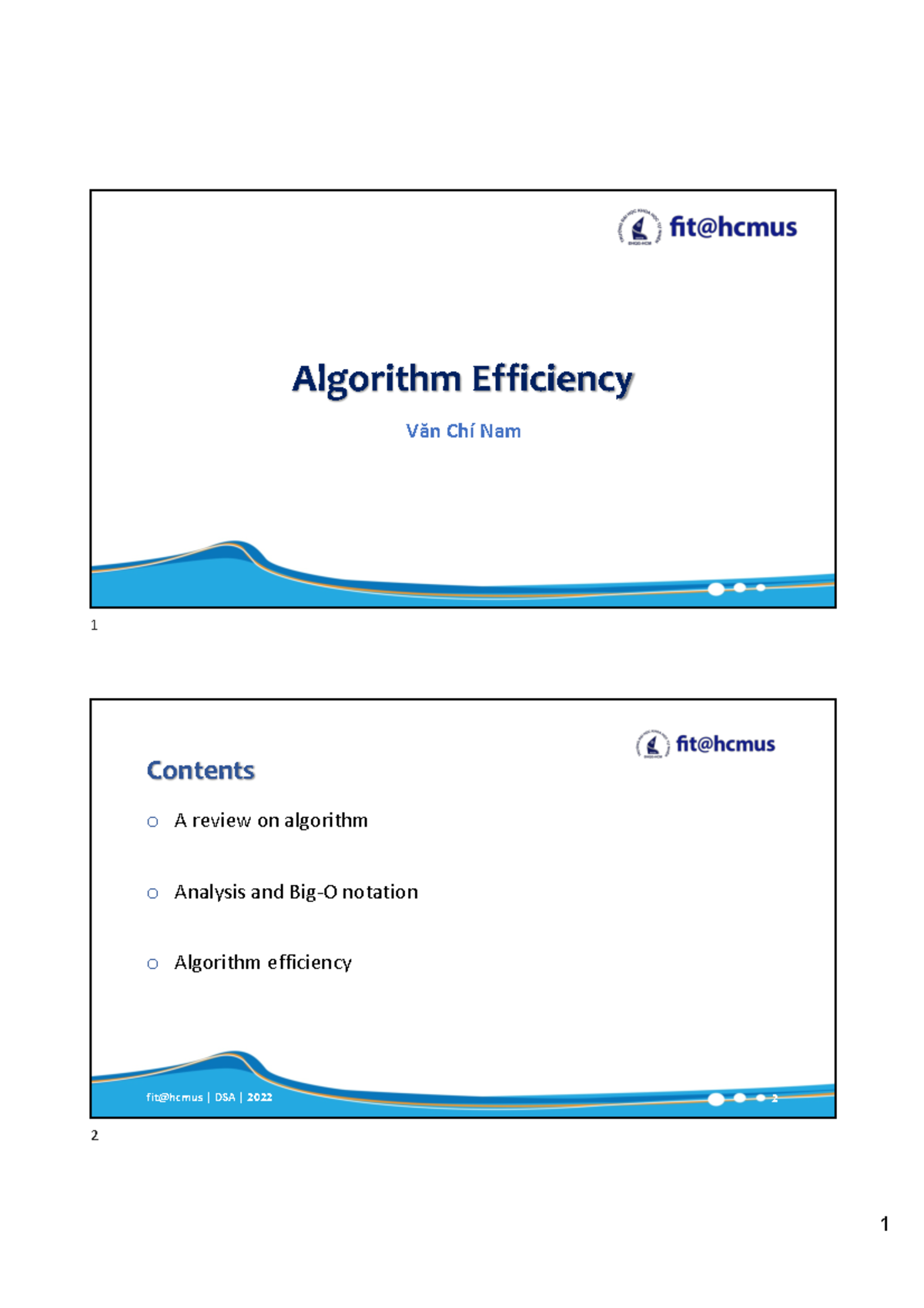 DSA-01-Algorithm Efficiency-Eng - Algorithm Efficiency V n Chí Nam 1 ...