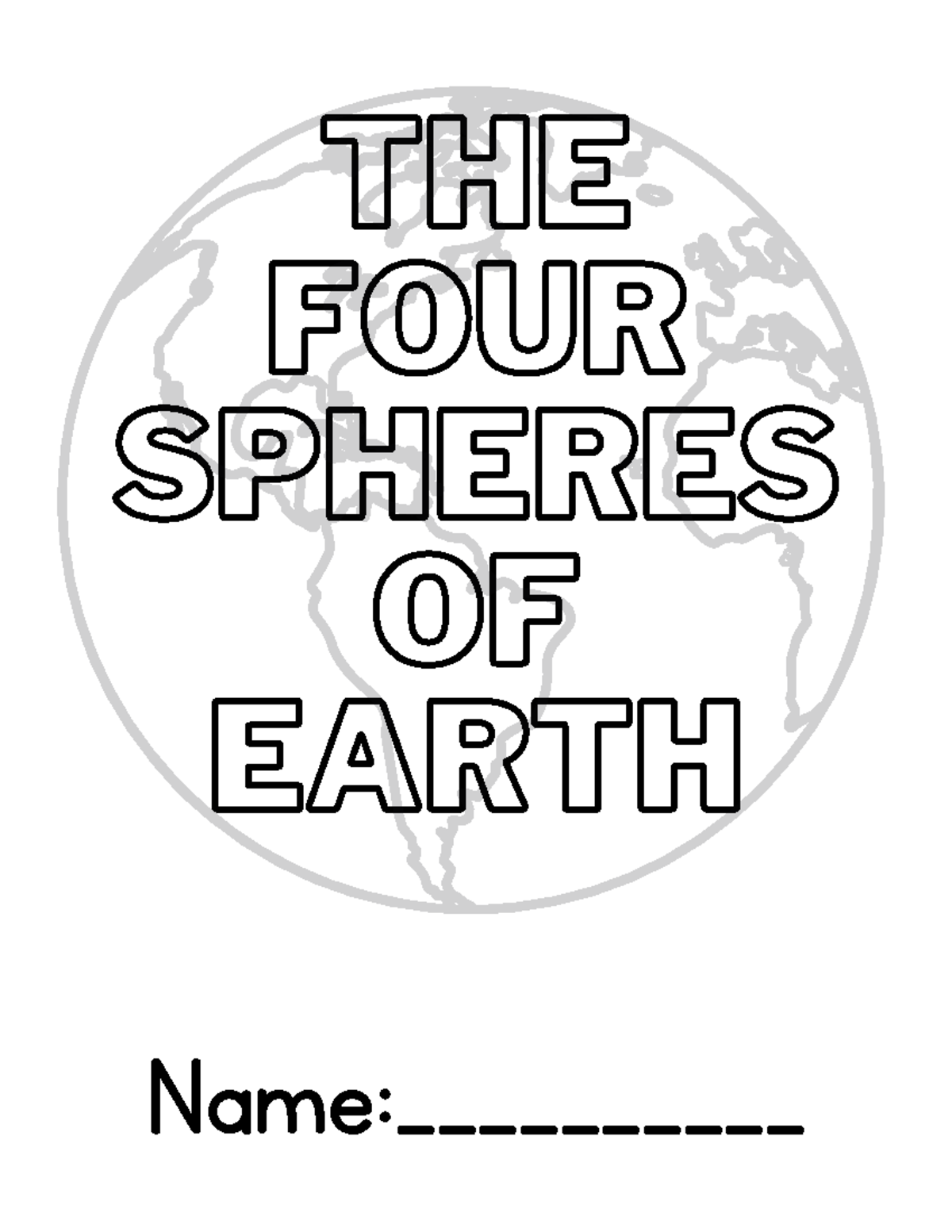 The Four Spheres of Earth Doodle Notes-1 - THE FOUR SPHERES OF EARTH ...