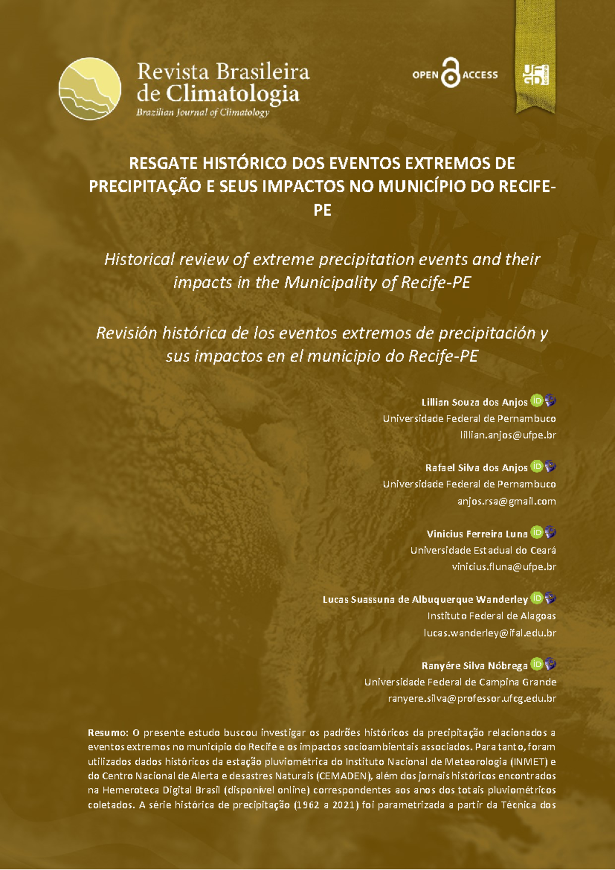Resgate+ Histórico+DOS+ Eventos+ Extremos+DE+ Precipitação+E+SEUS+ ...