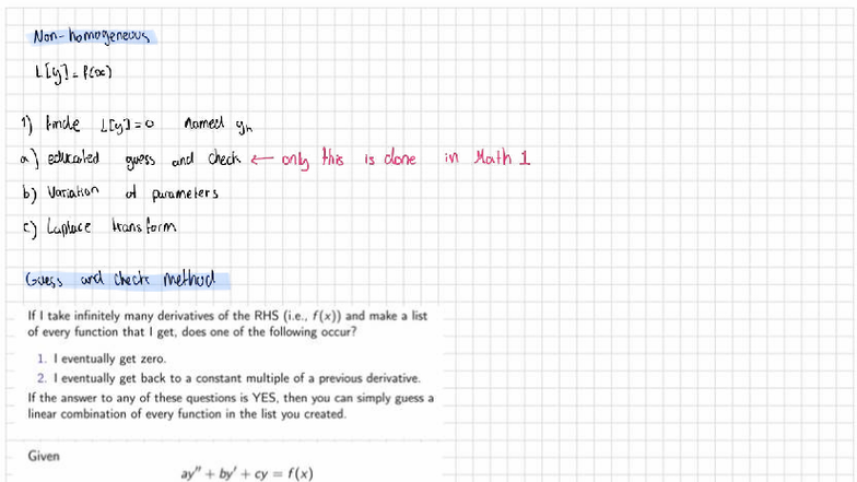 Math 1 Lecture 2: Guess and Check Method for Differential Equations ...