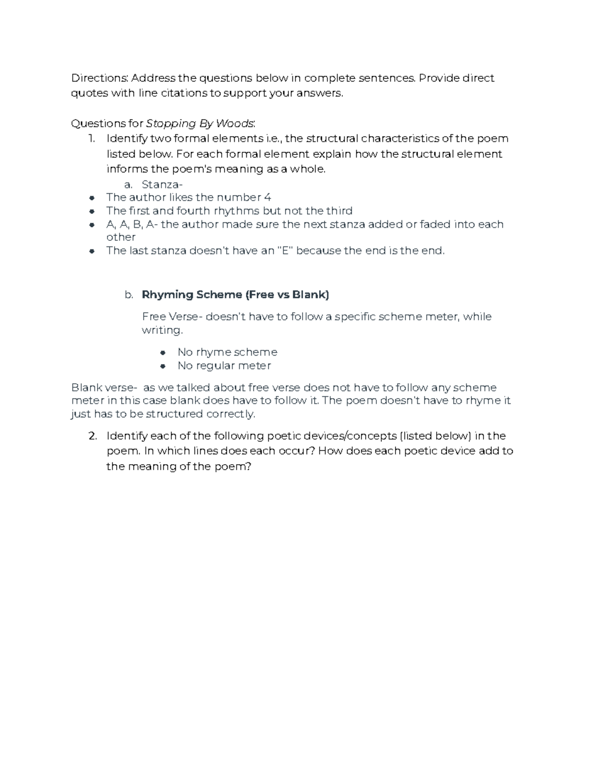 Copy of 2024 10-15 AT6 - This is an assignment for the poem Stopping in ...