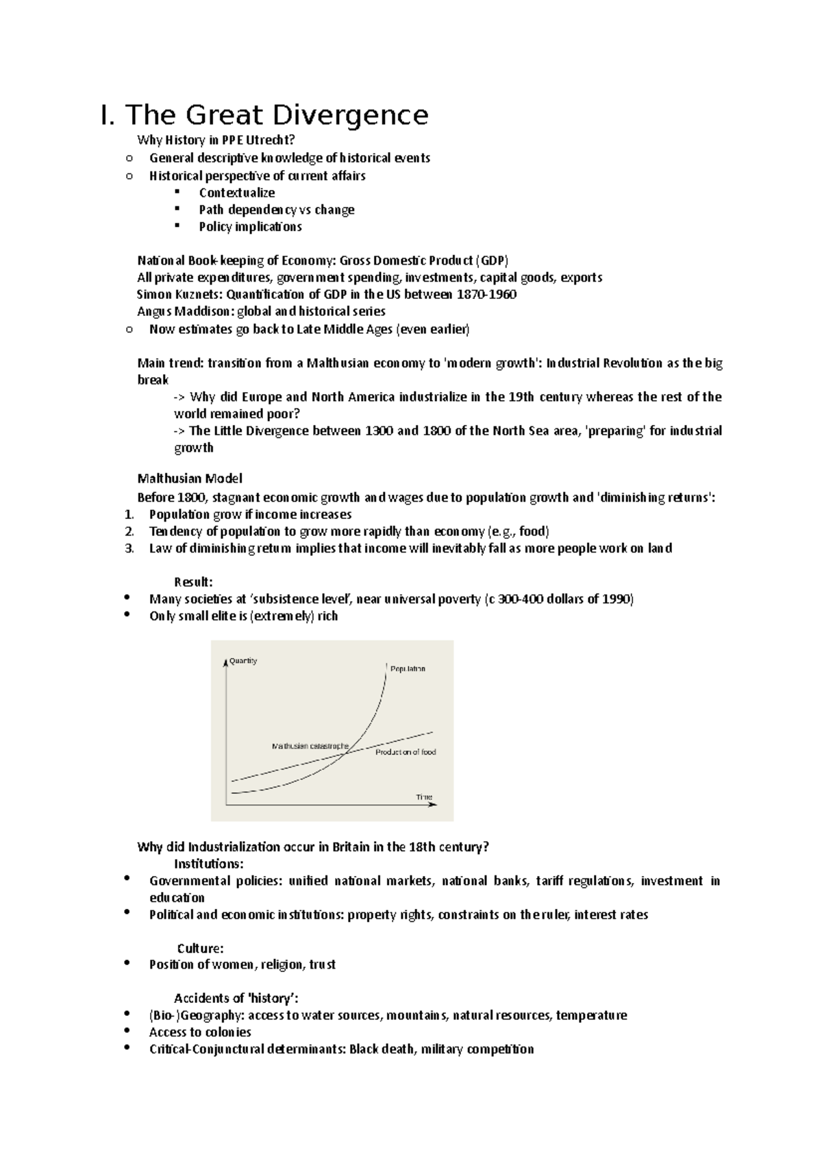 PPE 101: Summary of Major Debates on Economic Divergence and ...