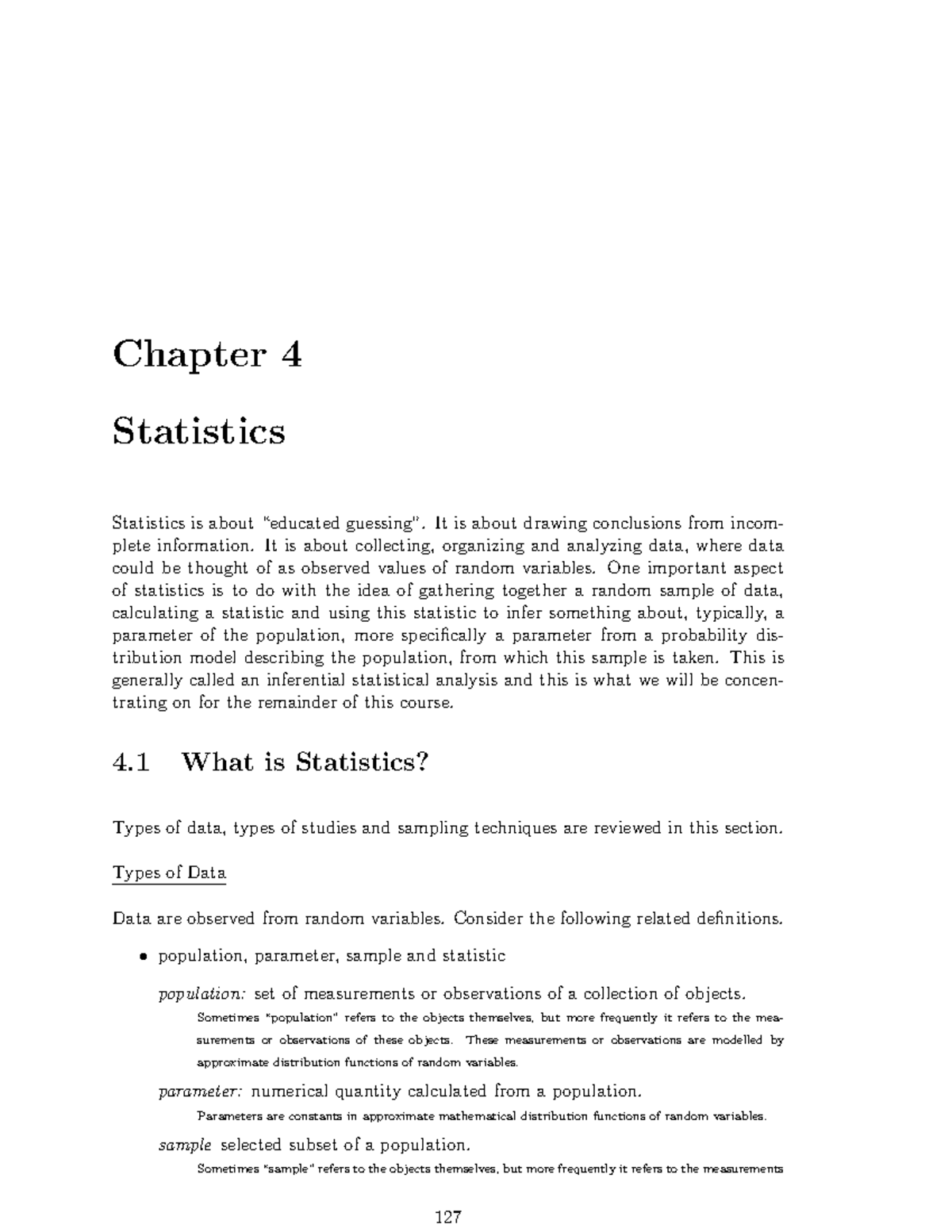 Chapter 4 Statistics (LECTURE NOTES 7) - Understanding Data Analysis ...