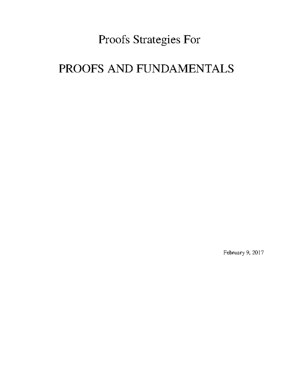 Proof Strategies Overview: Key Techniques in Mathematical Reasoning ...