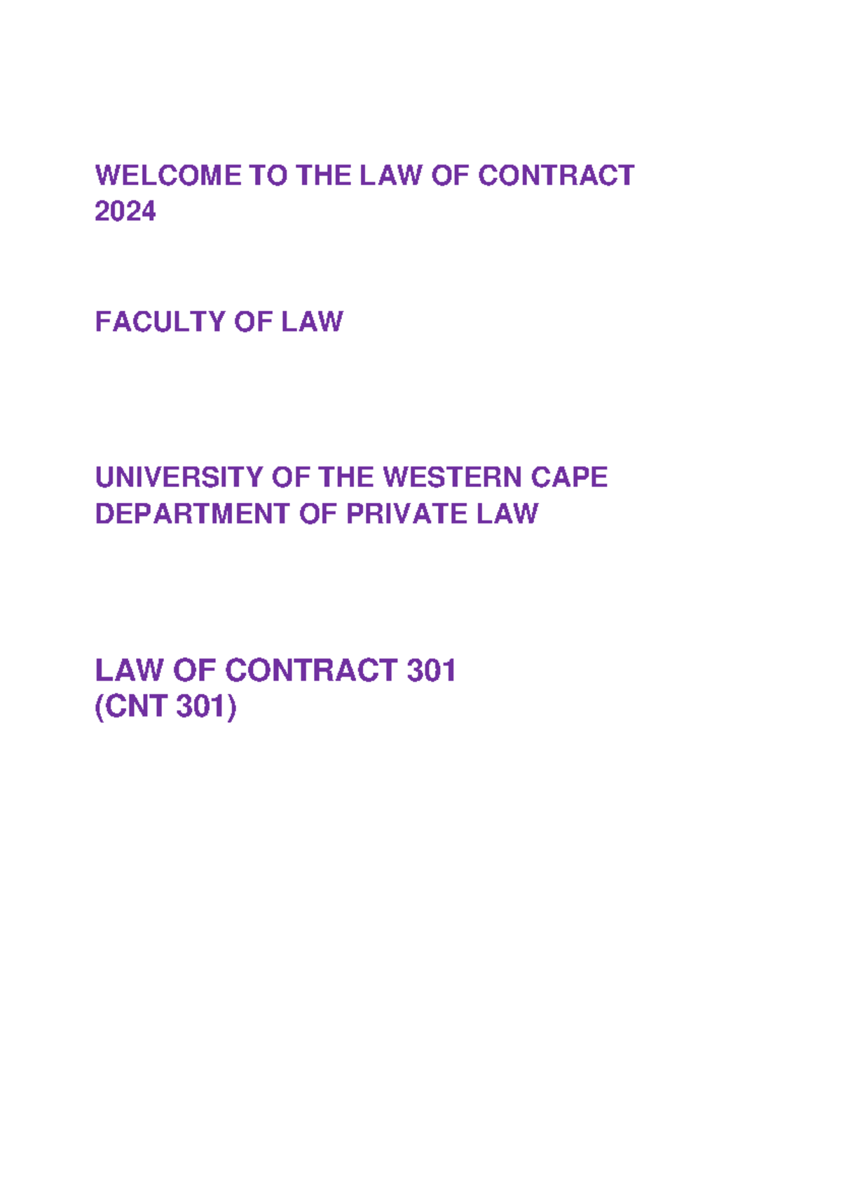 2024+-+ Module+ Information+ Outline+-+CNT+301 - WELCOME TO THE LAW OF ...