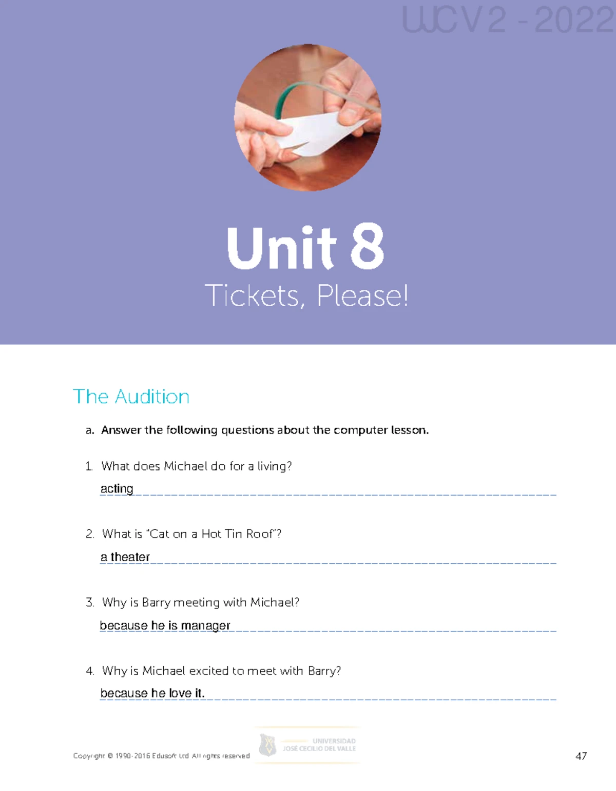 Unit 6 Workbook - Communication: Soap Opera & Ideal Language Student ...