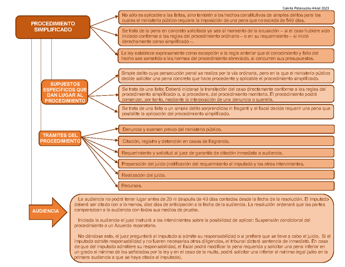 Esquema del Procedimiento Simplificado en Chile - 652810663 - Studocu