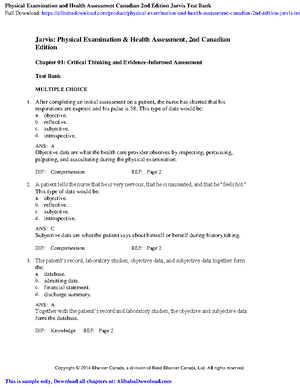 Health assement IPPA - Week 3 Inspection, Palpation, Percussion ...