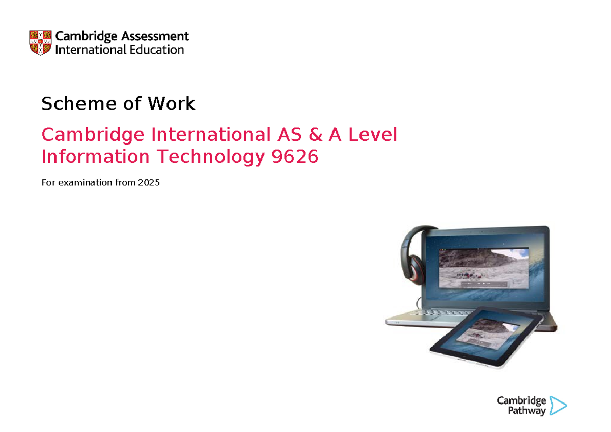 9626 Scheme of Work (for examination from 2025) - Cambridge ...