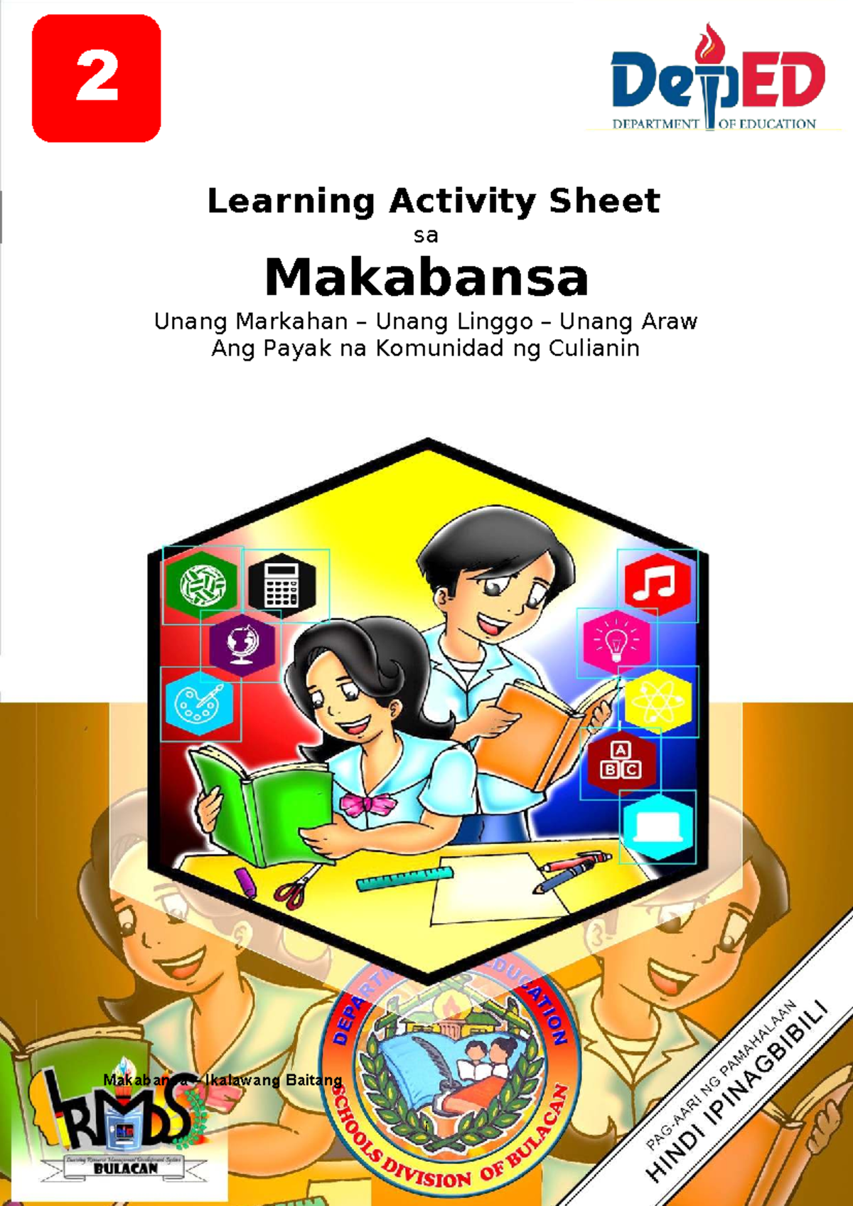 Makabansa 2 Learning Activity Sheet: Unang Markahan, Linggo 1, Aking ...