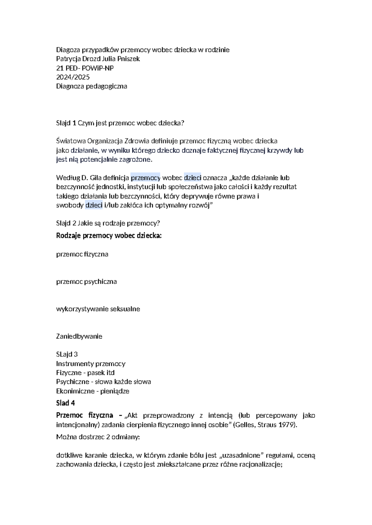 Przemoc w rod - Diagoza przypadków przemocy wobec dziecka w rodzinie ...