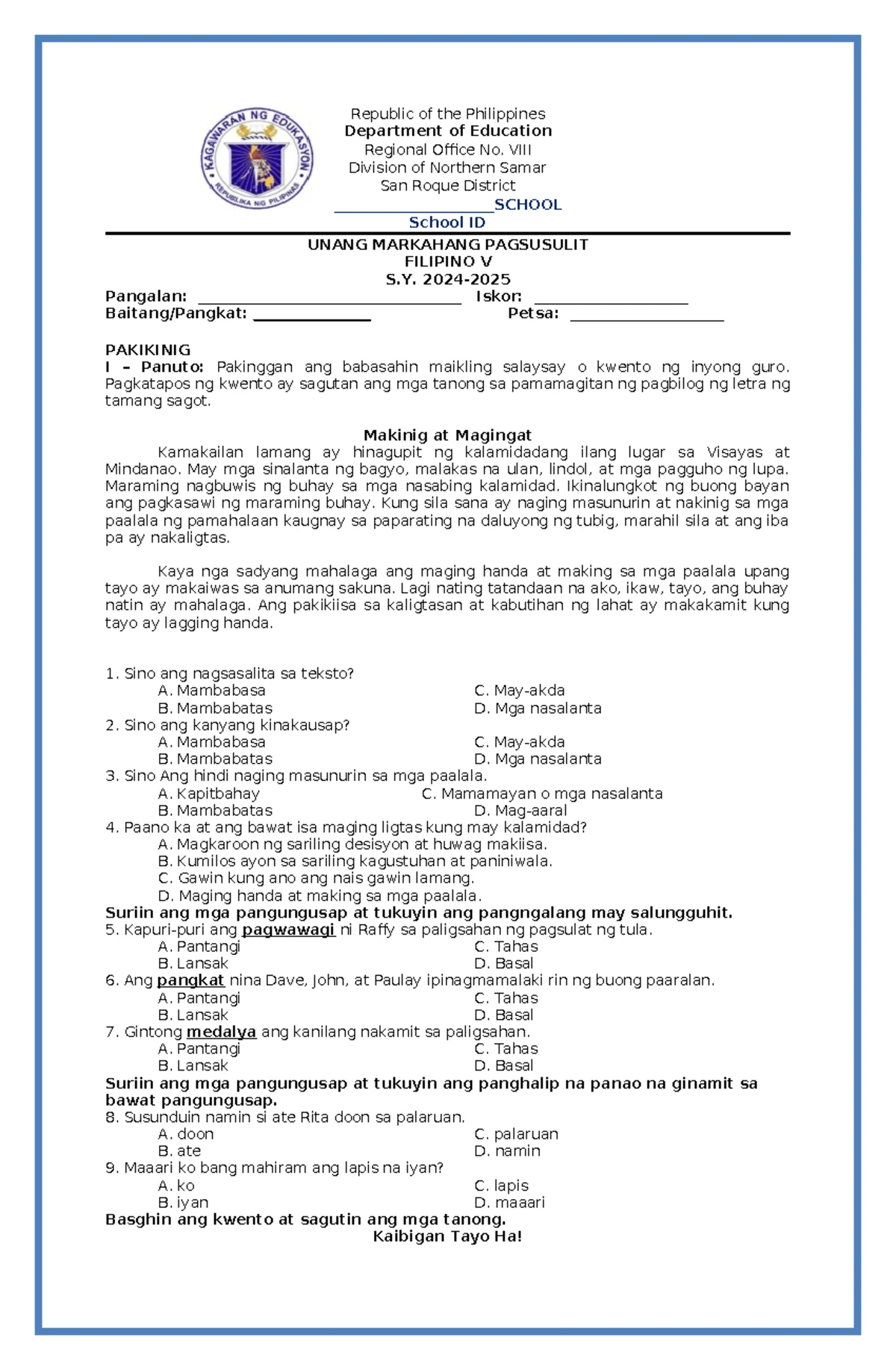 Final Matatag Makabansa Curriculum Guide for Grades 1-3 (August 2023) - Studocu