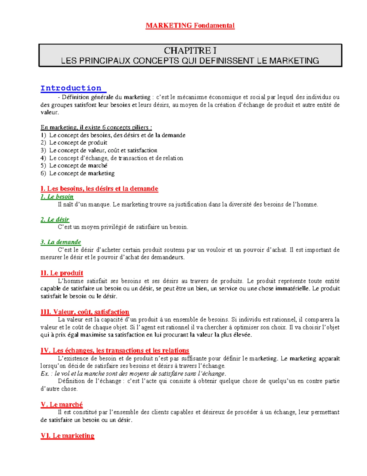 Cours Complet Mercatique - 1 COURS COMPLET MERCATIQUE / MARKETING NOUVEAU PROGRAMME STMG ...