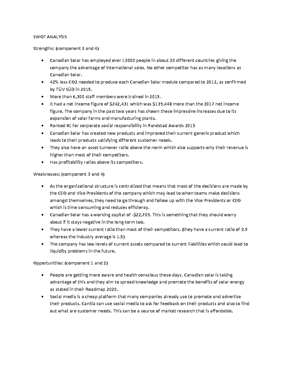 SWOT Analysis of Canadian Solar Inc: Strengths, Weaknesses ...