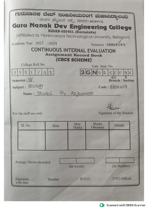 Solved model QP BBOK407-1 - USN Model Question Paper-1/2 with effect ...