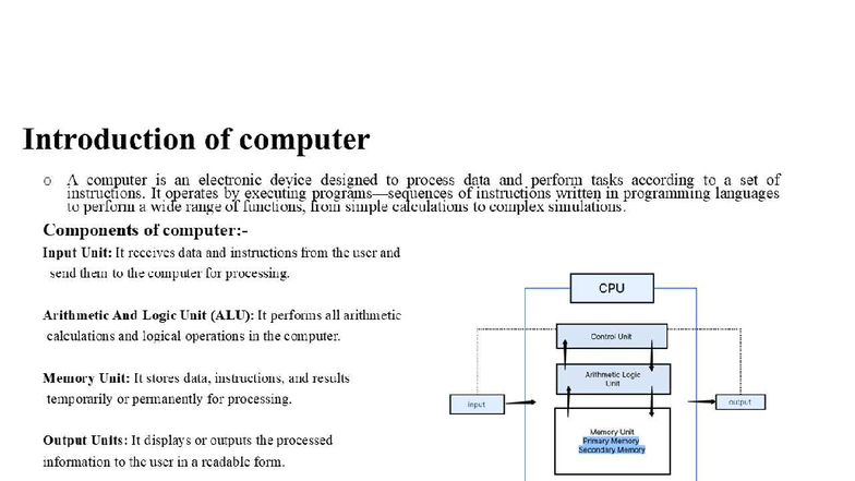2244 - Introduction to Computers and Their Applications - Studocu