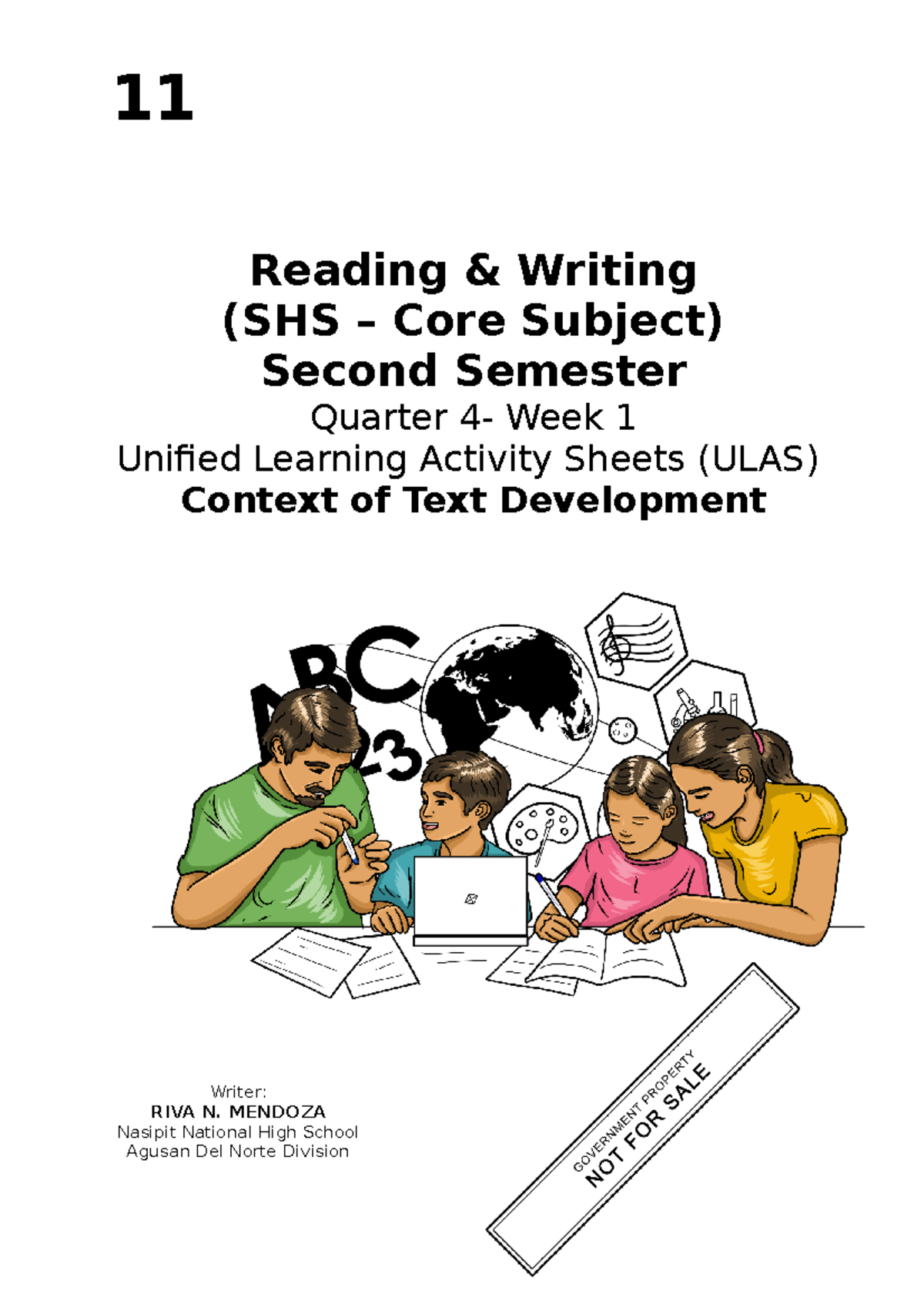 Reading-Writing Q4 Week-1 (1) - 11 Reading & Writing (SHS – Core ...