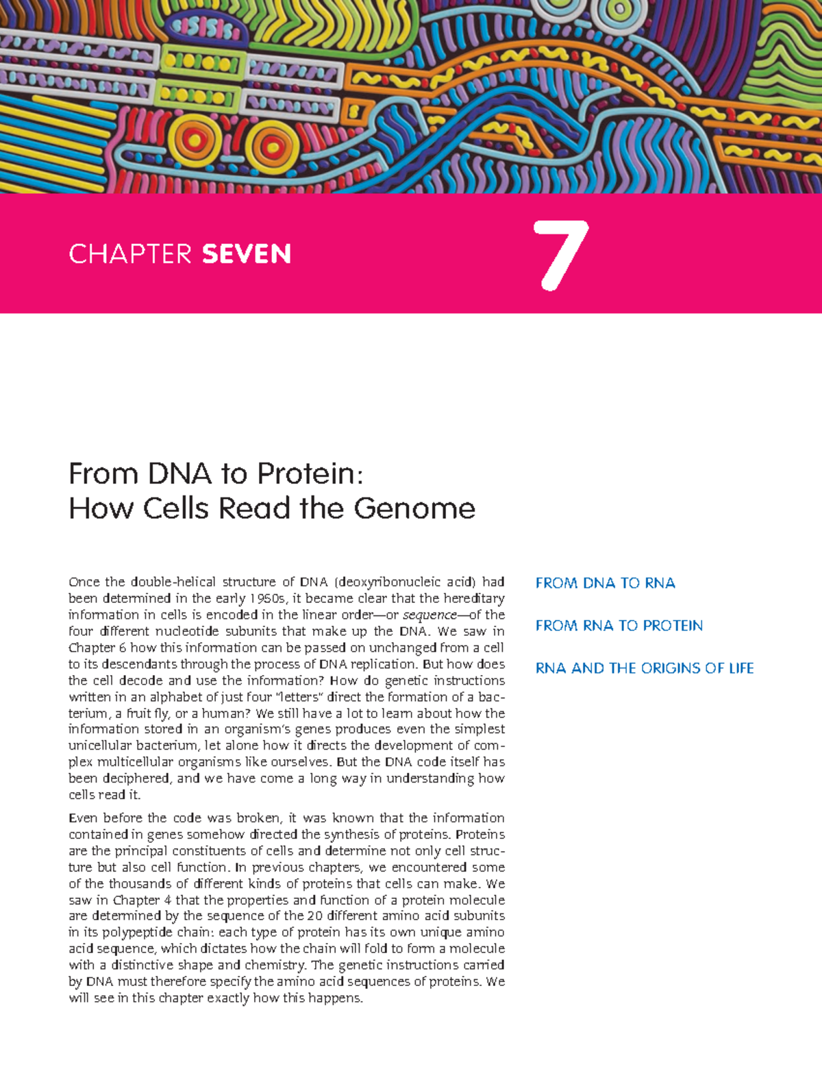 Bio cell chapter 7 - From DNA to Protein: How Cells Read the Genome ...