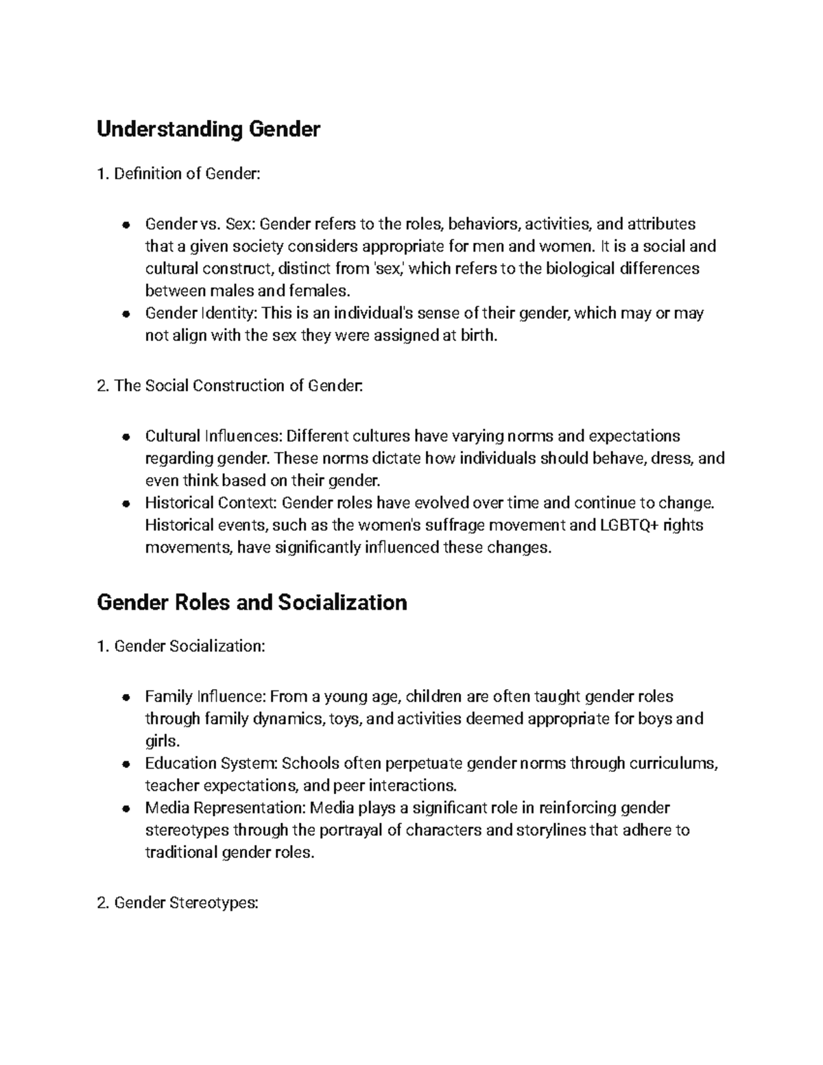 Gender AND Society - Understanding Gender Definition of Gender: Gender ...