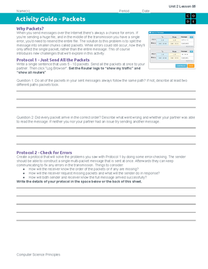 AP CSP - Unit 1 Study Guide - Unit 1 - Digital Information Study Guide ...