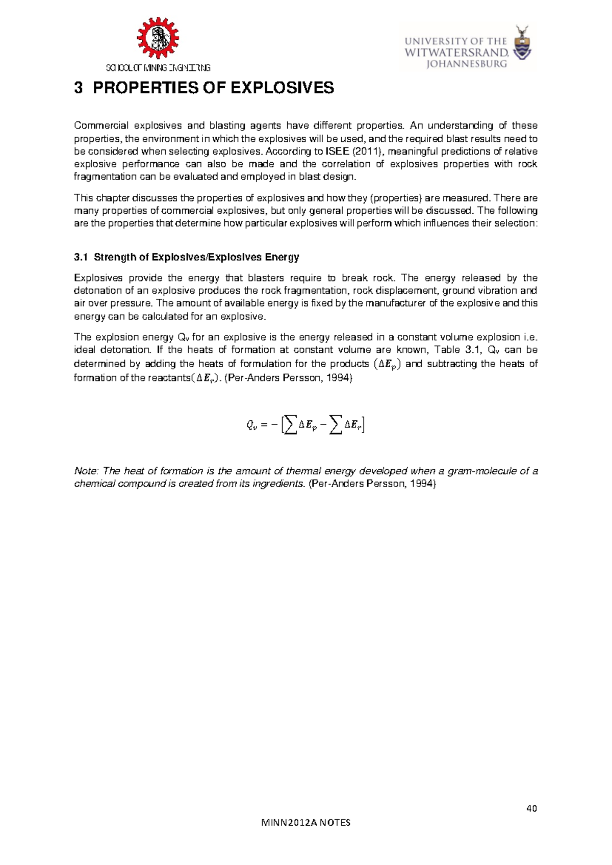 Properties of Explosives: Understanding Strength, Energy & VOD - Studocu