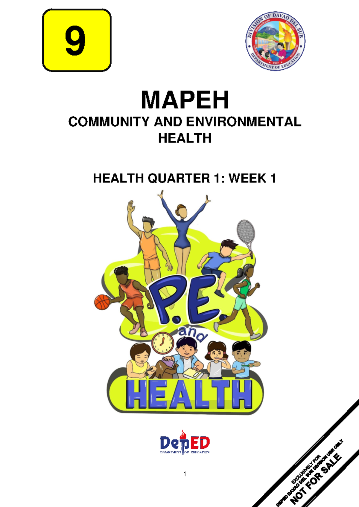 Mapeh 9 Quarter 1WEEK1 - none - MAPEH COMMUNITY AND ENVIRONMENTAL ...