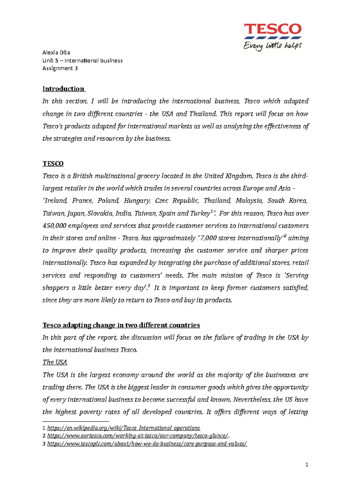 Unit 5 Assignment 3 - distinction criteria - Unit 5: International Business - Assignment 3 - Studocu