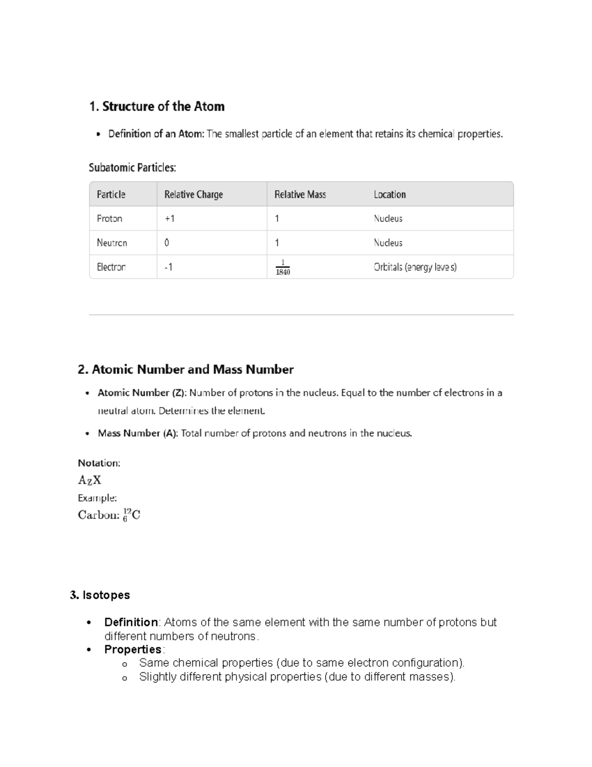 1732367145-Atomic Structure: Isotopes & Electron Arrangement Summary ...