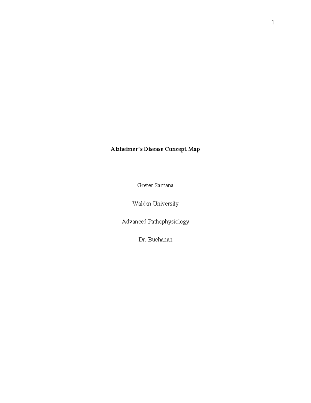 Alzheimer’s Disease Concept Map - Alzheimer’s Disease Concept Map ...