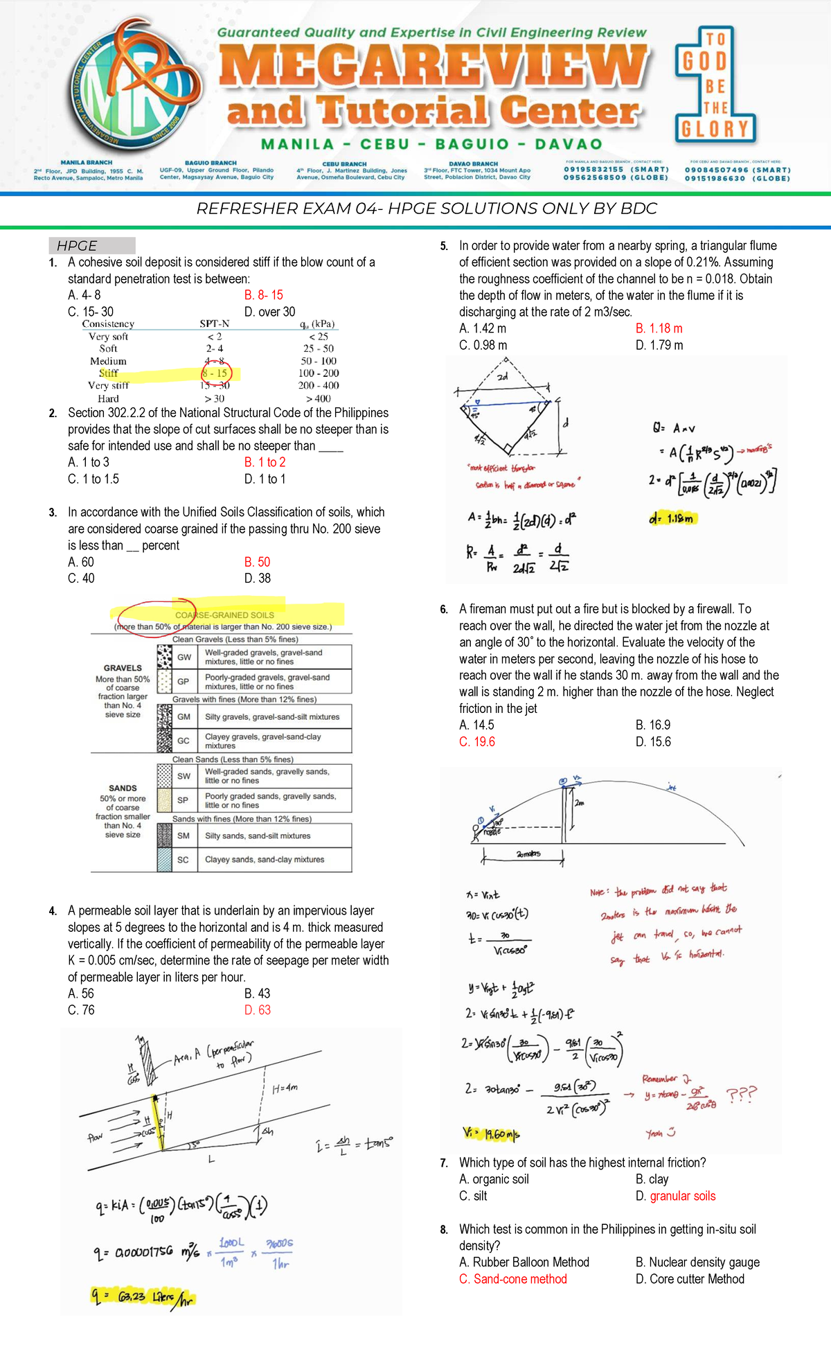 Refresher Exam Solutions for HPGE 1 - BDC - Studocu