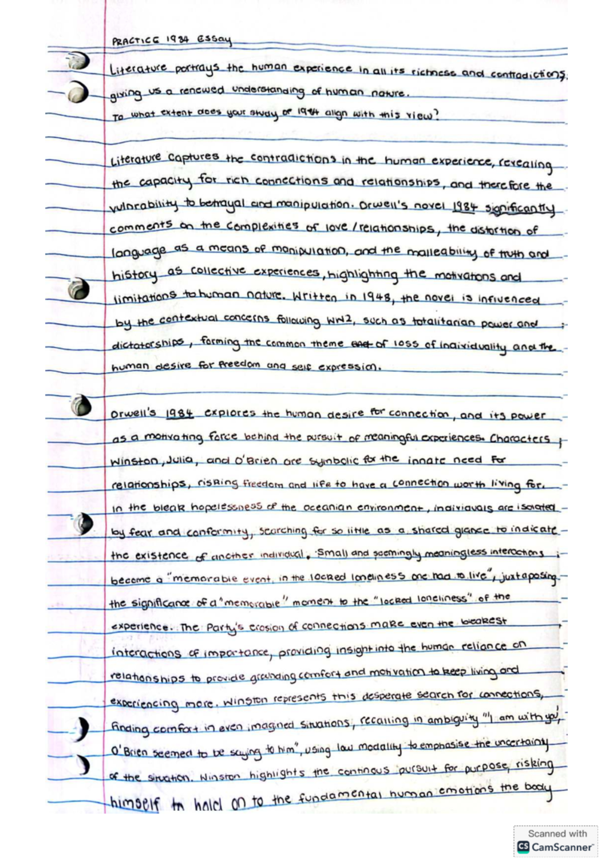 ENG 193 Final Essay: Exploring Human Experience in "1984" - Studocu