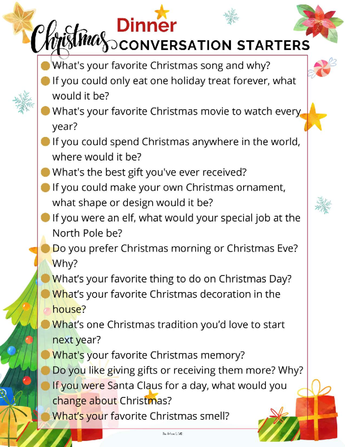 Christmas Dinner Conversation Starters: Festive Questions & Favorites ...