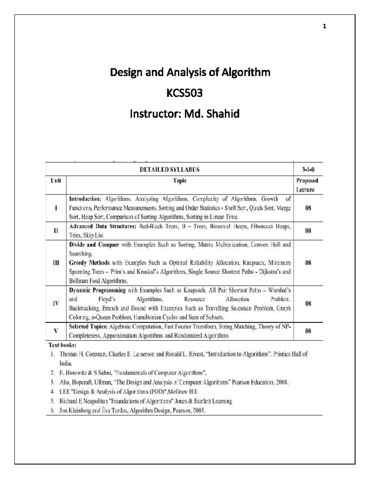 DAA Notes complete - Design And Analysis Of Algorithm - Studocu