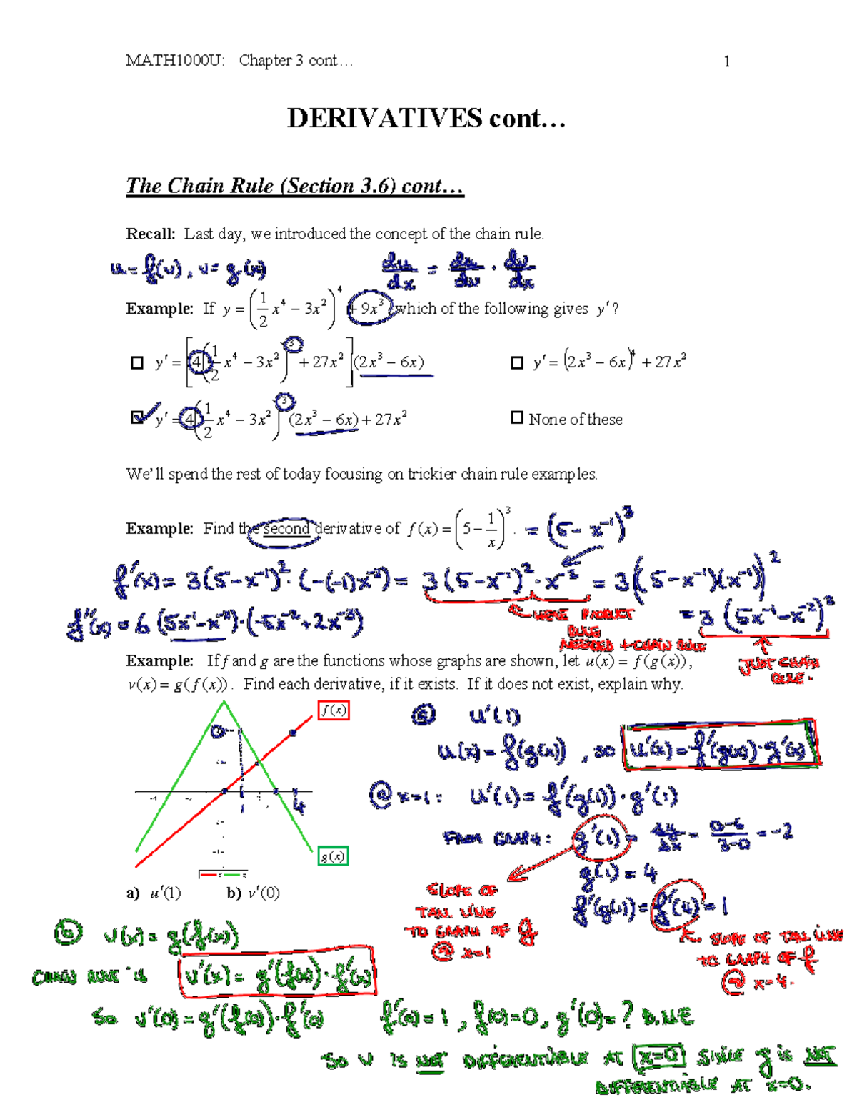 Chapter 3: Derivatives and the Chain Rule (Section 3.6) Notes - Studocu