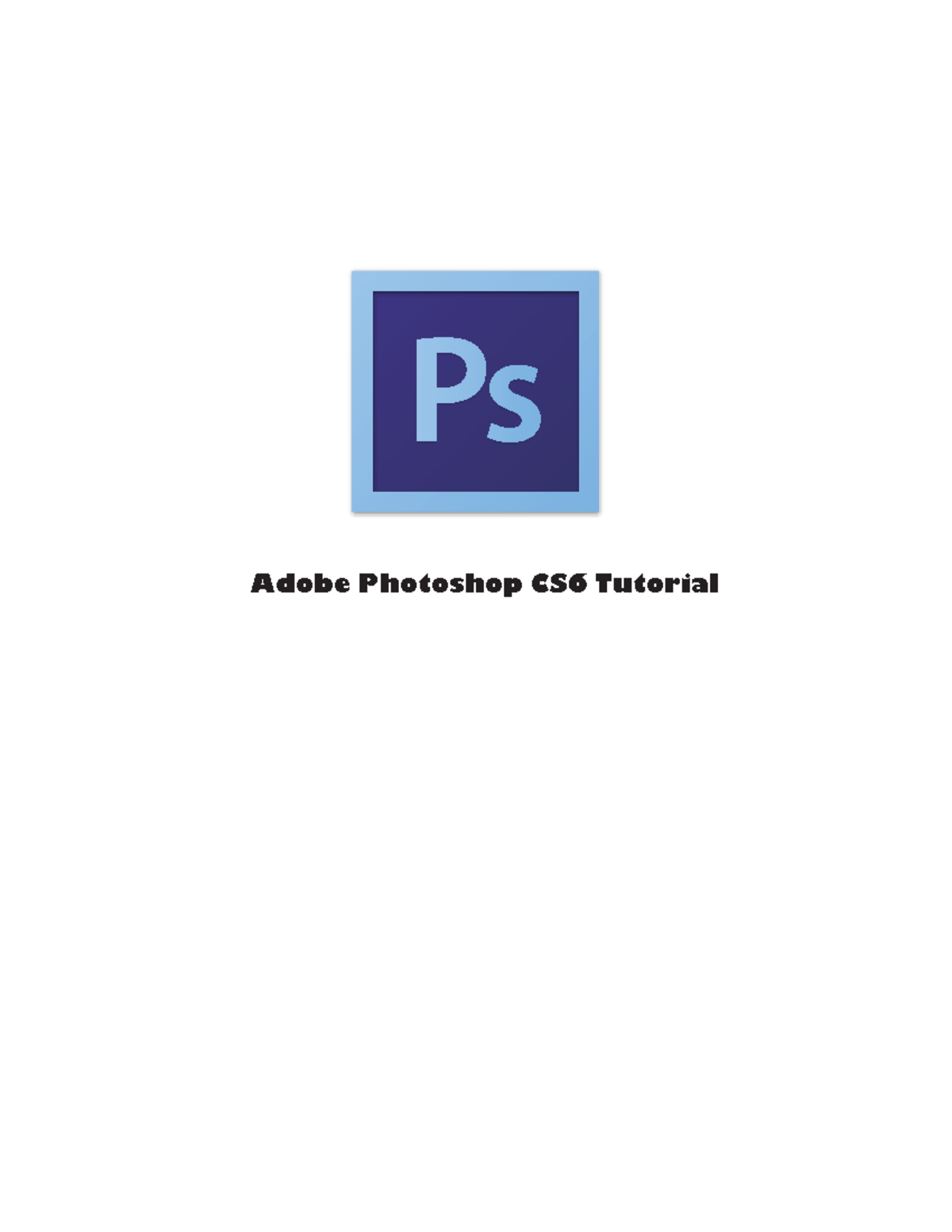 Adobe Photoshop CS6 - Tutorial Notes for Media Science Students - Studocu