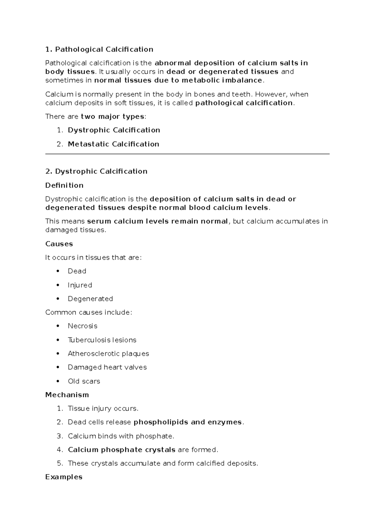 Pathological Calcification: Dystrophic & Metastatic Types Explained ...